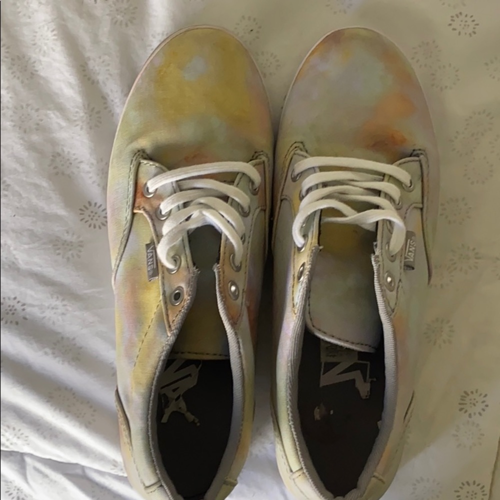 Vans Lace Up Watercolor Shoes - Gem